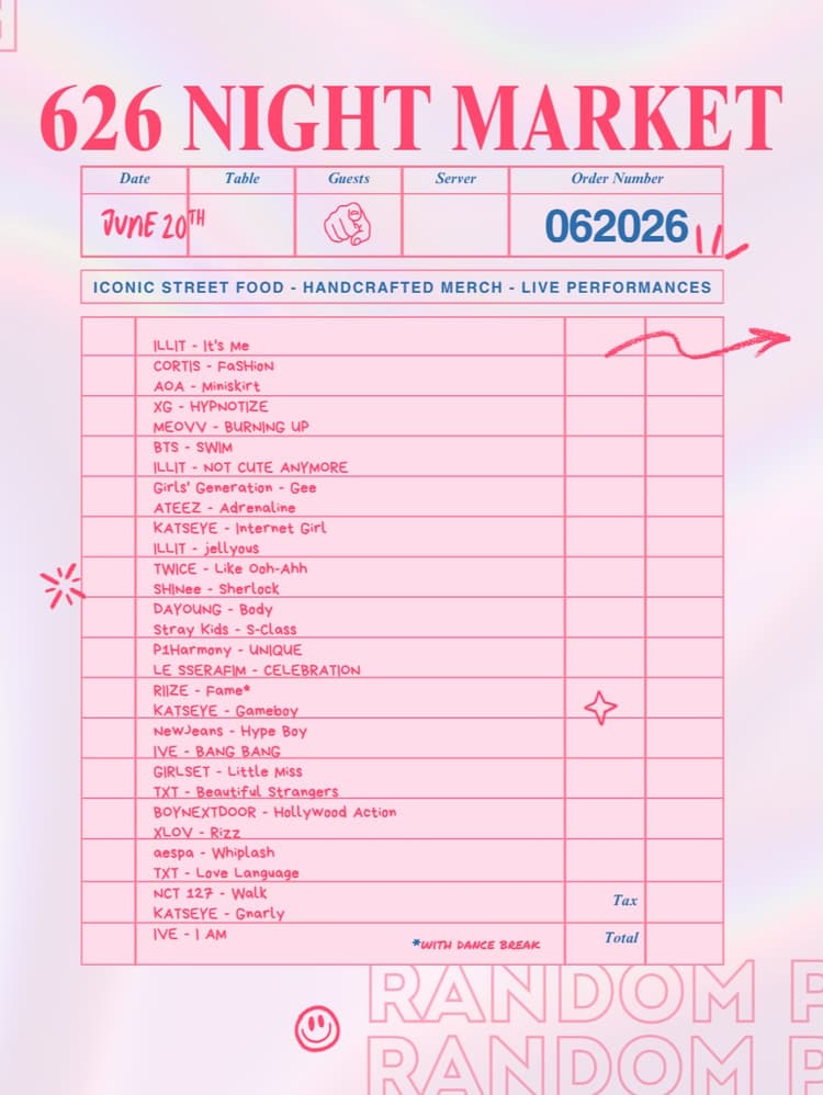 SHERO at 626 NIGHT MARKET – Arcadia, June 20, 2026 | K-Pop Tracker